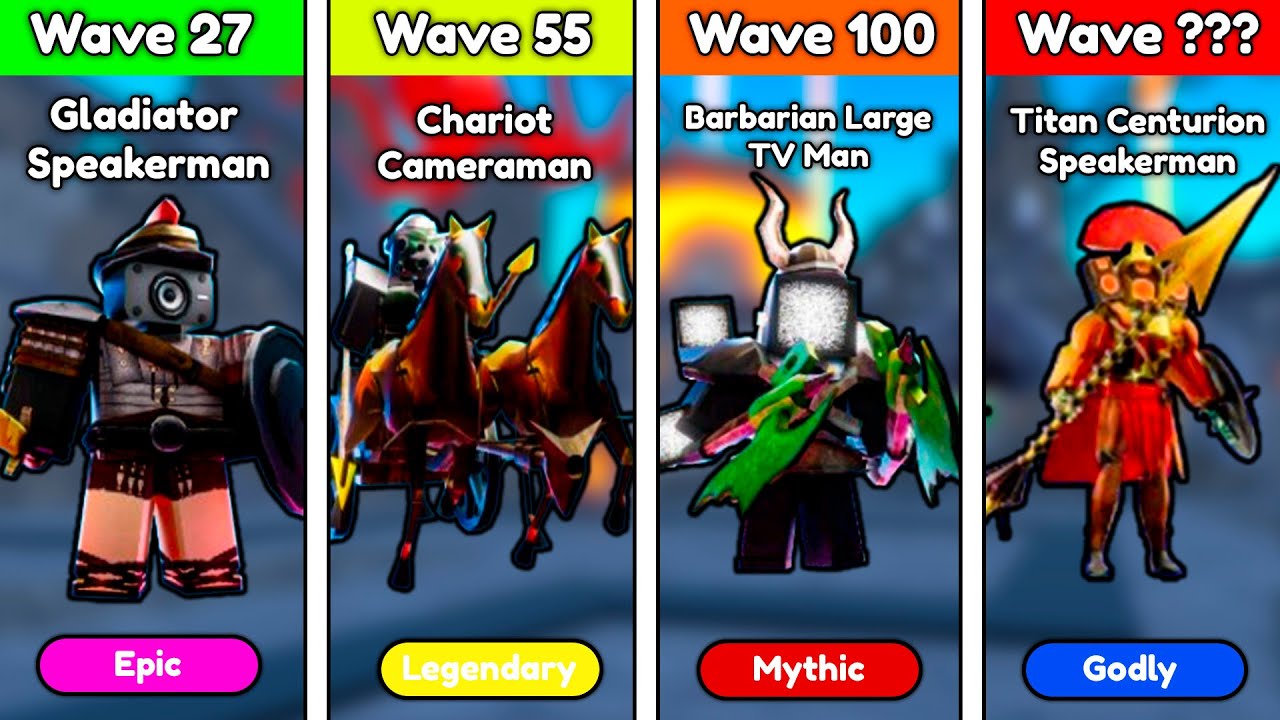 😱GLADIATOR SPEAKERMAN vs CHARIOT vs BARBARIAN vs CENTURION😱 in ENDLESS ...