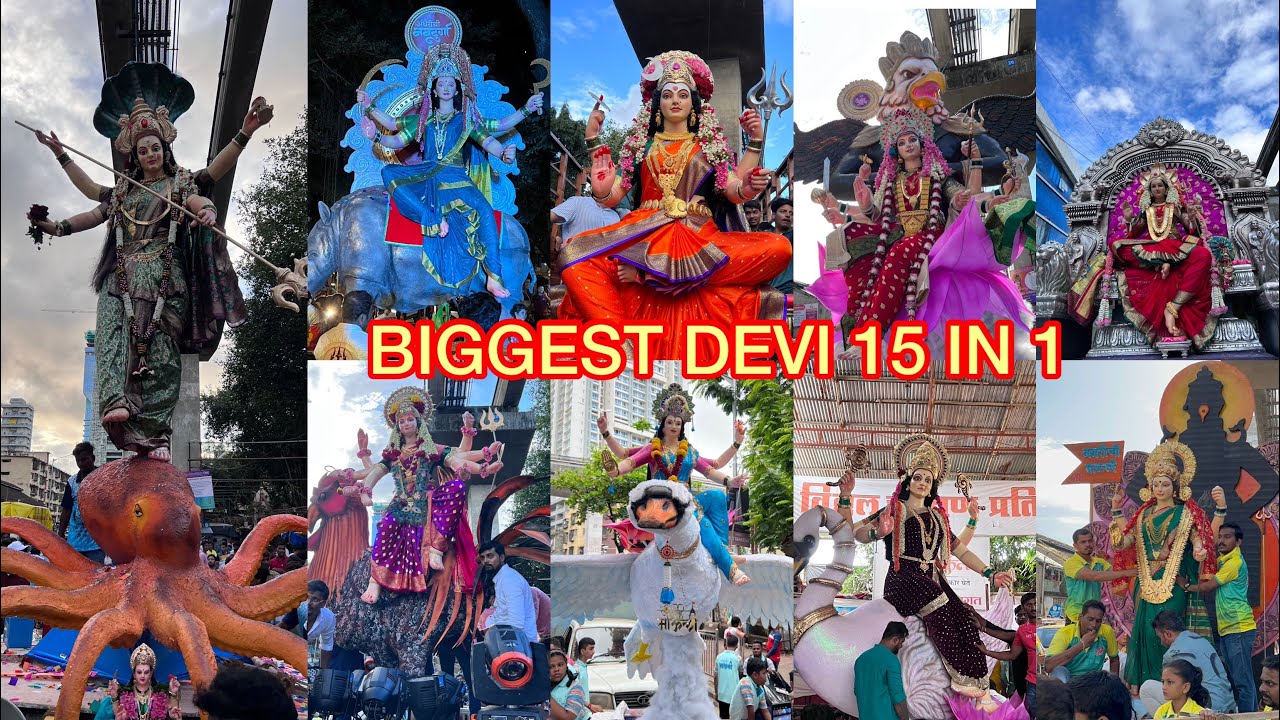 Mumbai Devi Maha Aagman 2022😍15 IN 1 BIGGEST DEVI😮 Navratri Festival ...