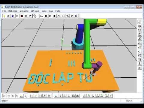 Simulation robot RE with Easy-rob software - YouTube