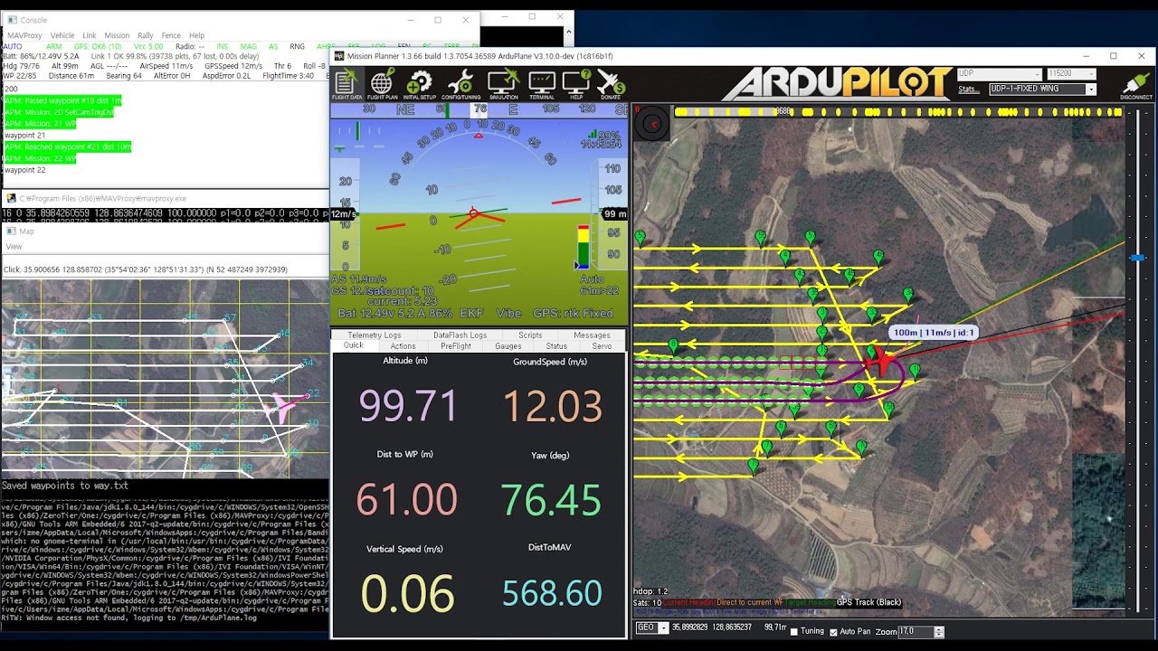 Simulation using SITL in Mission Planner for QuadPlaneTilttri VTOL ...