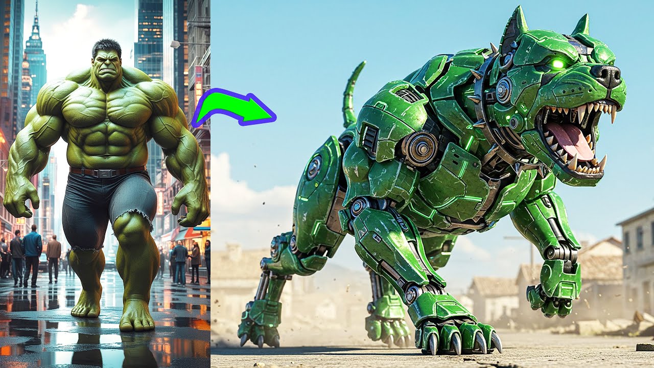 SUPERHERO Transformation To Pitbull Dog Robot 🐶💯 Part III 2025 VENGERS ...