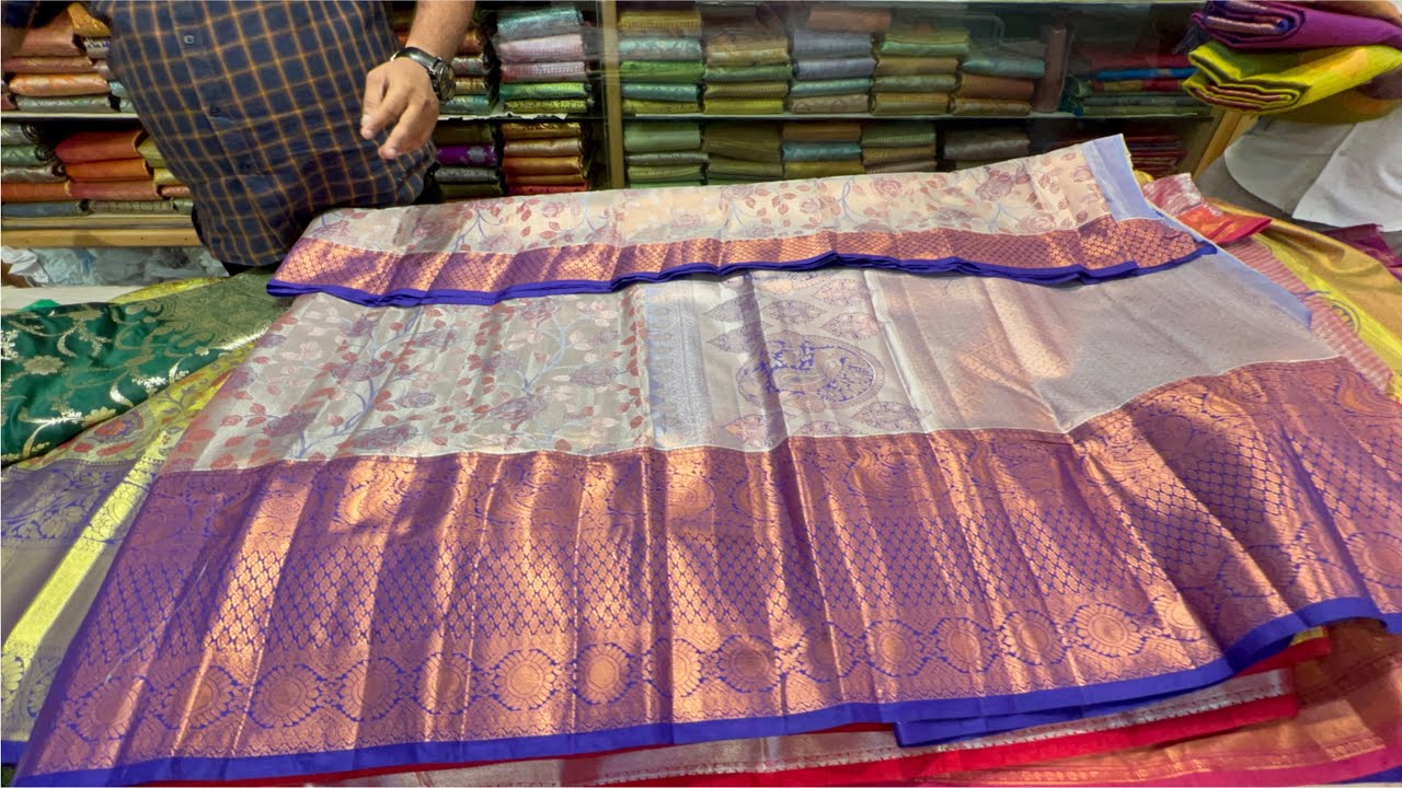 chickpet Bangalore wholesale silk sarees||Single saree courier ...