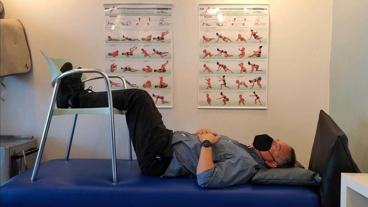 Diaphragmatic Breathing per DNS Method in supine - YouTube