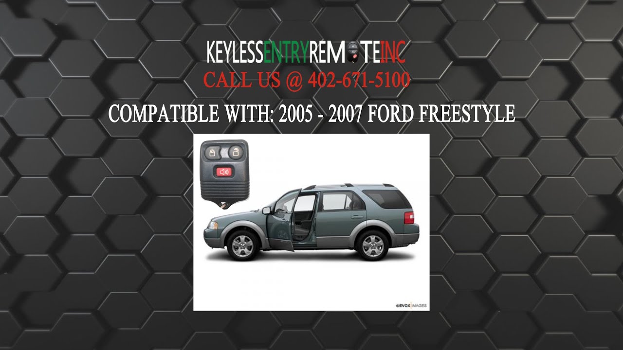 How To Replace Ford Freestyle Key Fob Battery 2005 2006 2007 - YouTube