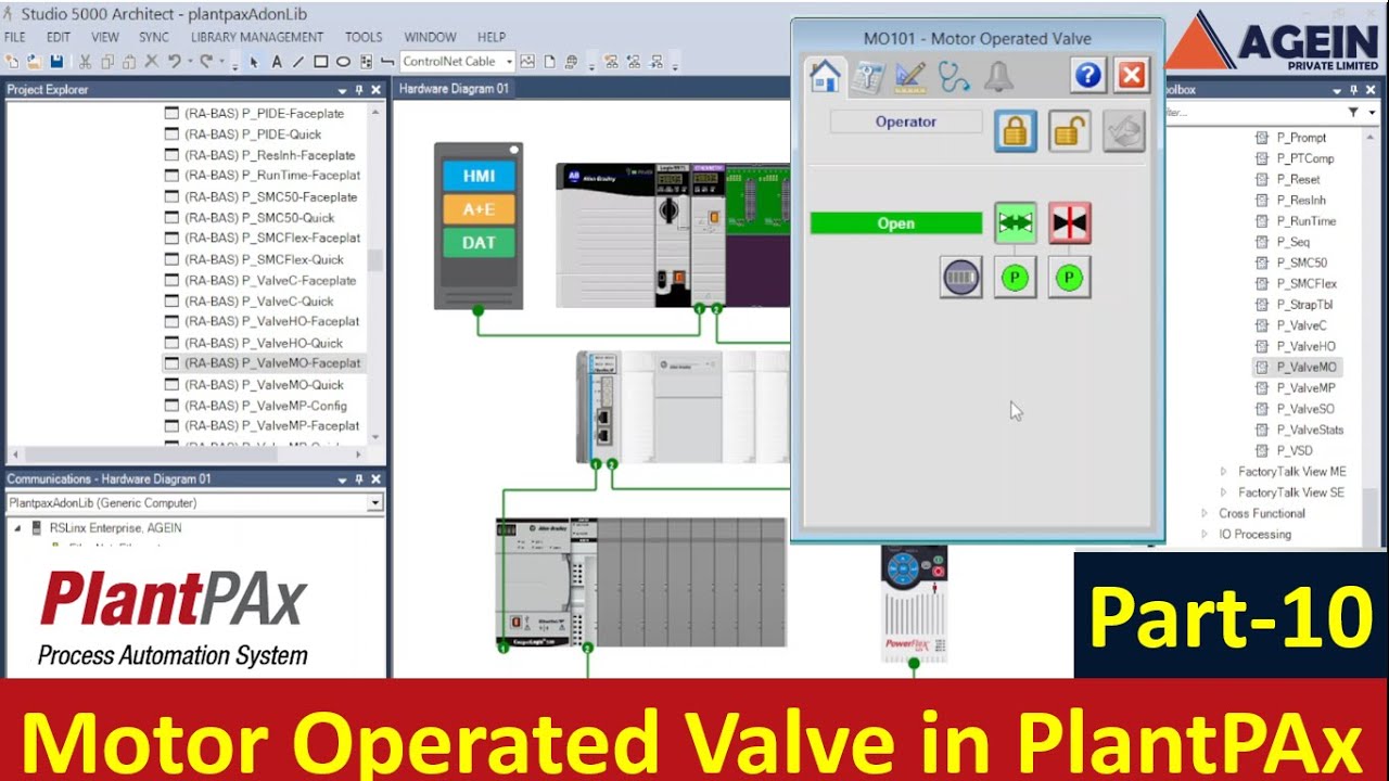 Rockwell PlantPAx DCS Training Class - Part-10 | Motor Operated Valve ...