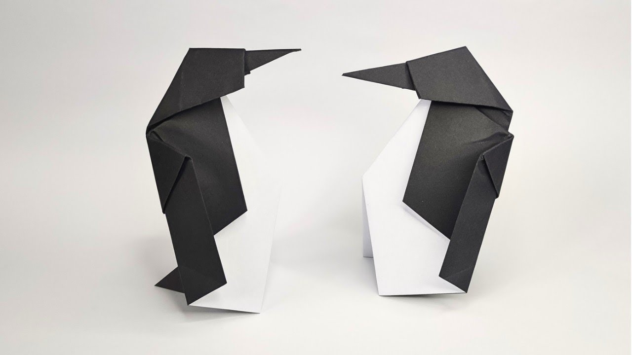 Easy paper PENGUIN | How to make a paper penguin - YouTube