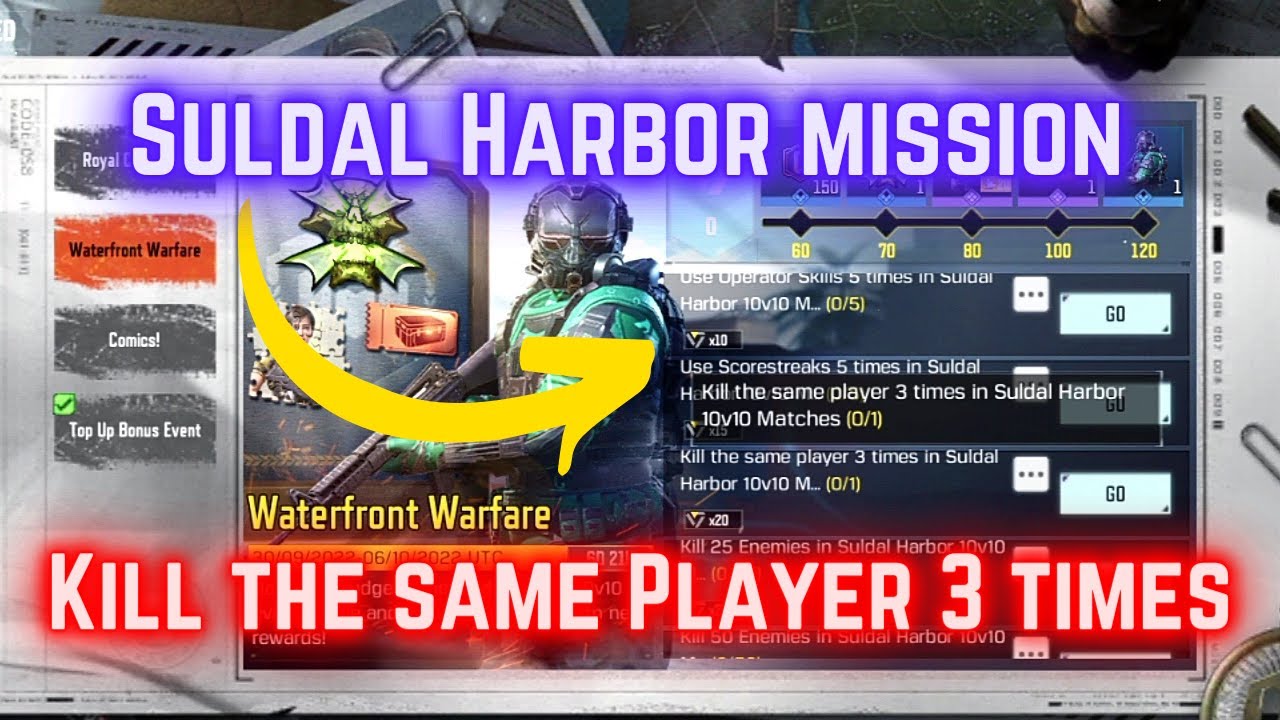 Kill the Same Player 3 Times in Suldal Harbor Mission Call of Duty ...