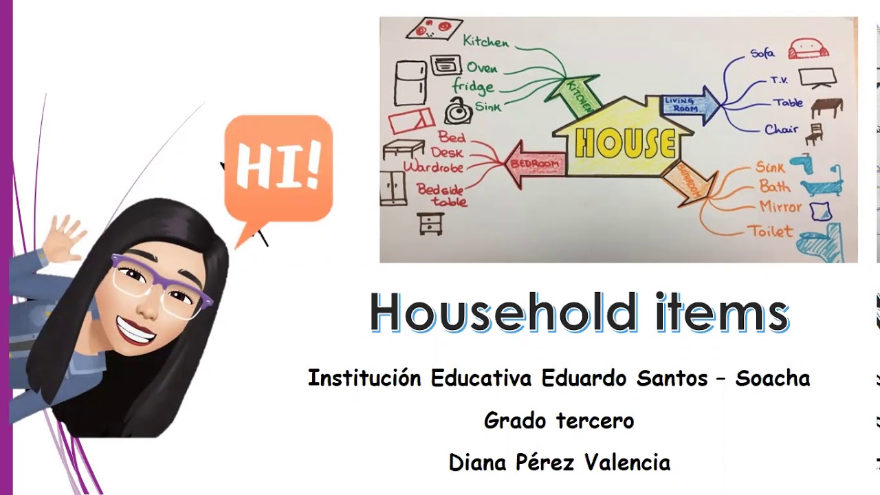 Household items. Cosas de la casa en inglés - YouTube