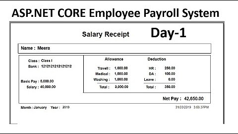 Employee Payroll Management System Project in ASP.NET CORE - YouTube
