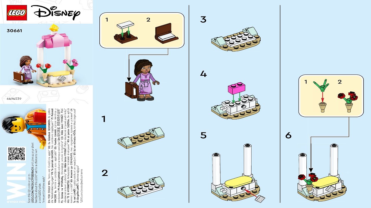 LEGO instructions - Disney - 30661 - Asha's Welcome Booth - YouTube