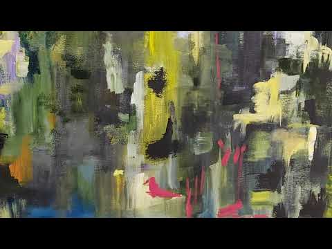 Blue River - Abstract Action Painting