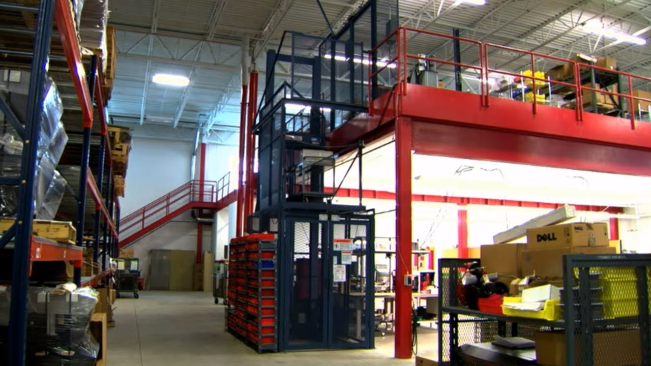 PFlow Industries D Series Hydraulic Vertical Lift - Pallet Lift - YouTube