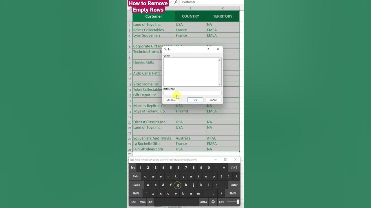 How To Remove Empty Rows Excel Shortcuts Excelshortcuts Exceltips Learnexcel Microsoft