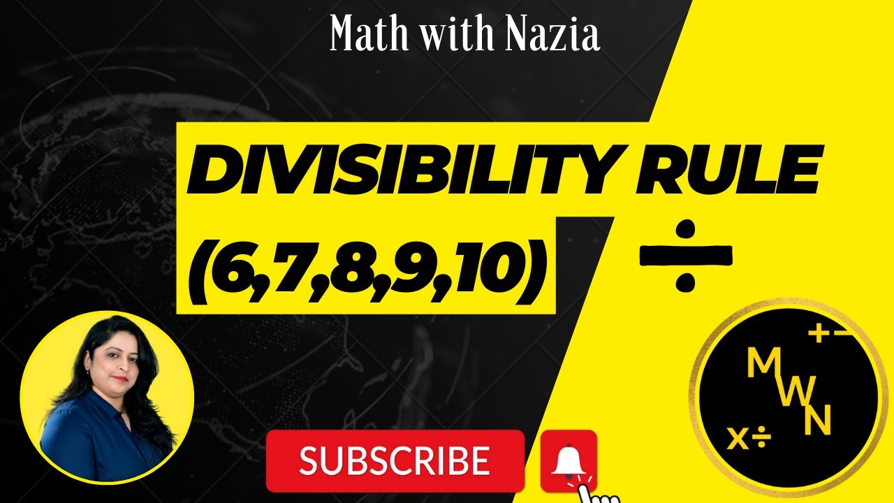 Divisibility rule of 6,7,8,9,10 || Divisibility test || Divisibility ...