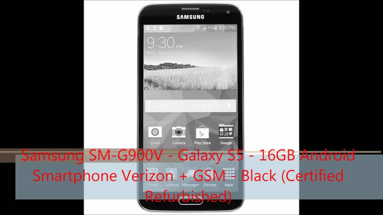 Samsung SM-G900V - Galaxy S5 - 16GB Android Smartphone Verizon - YouTube