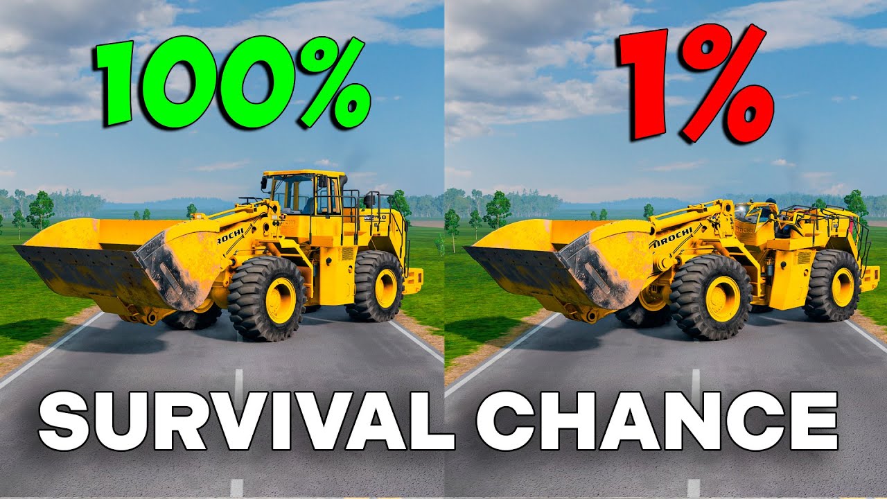 Realistic Extreme Survival Chance Crashes (With Speedometer) | BeamNG ...