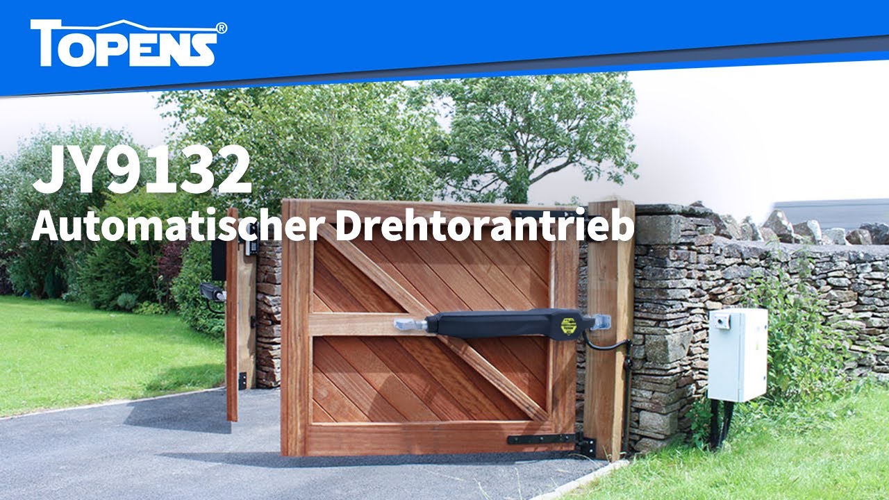TOPENS JY9132 Drehtorantrieb - Alle Stromversorgungsarten Unterstützem - YouTube