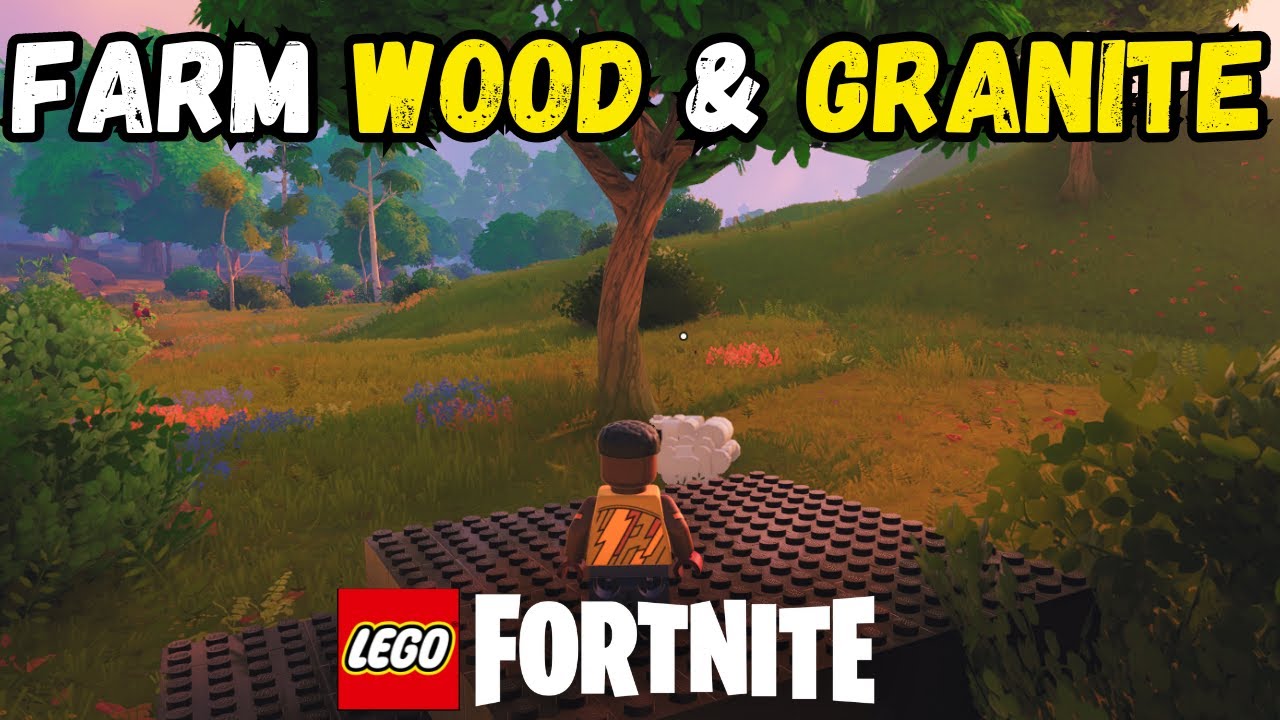 How to Farm Wood and Granite Fast in LEGO Fortnite? #fortnitelego - YouTube