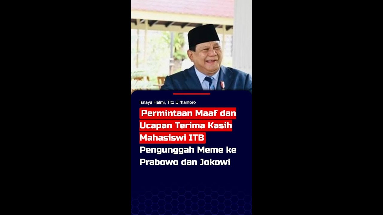Permintaan Maaf dan Ucapan Terima Kasih Mahasiswi ITB Pengunggah Meme ...