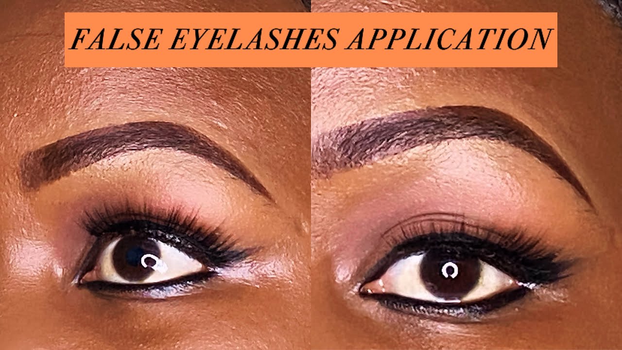 HOW TO: APPLY FALSE EYELASHES FOR BEGINNERS|| quick and easy step by ...