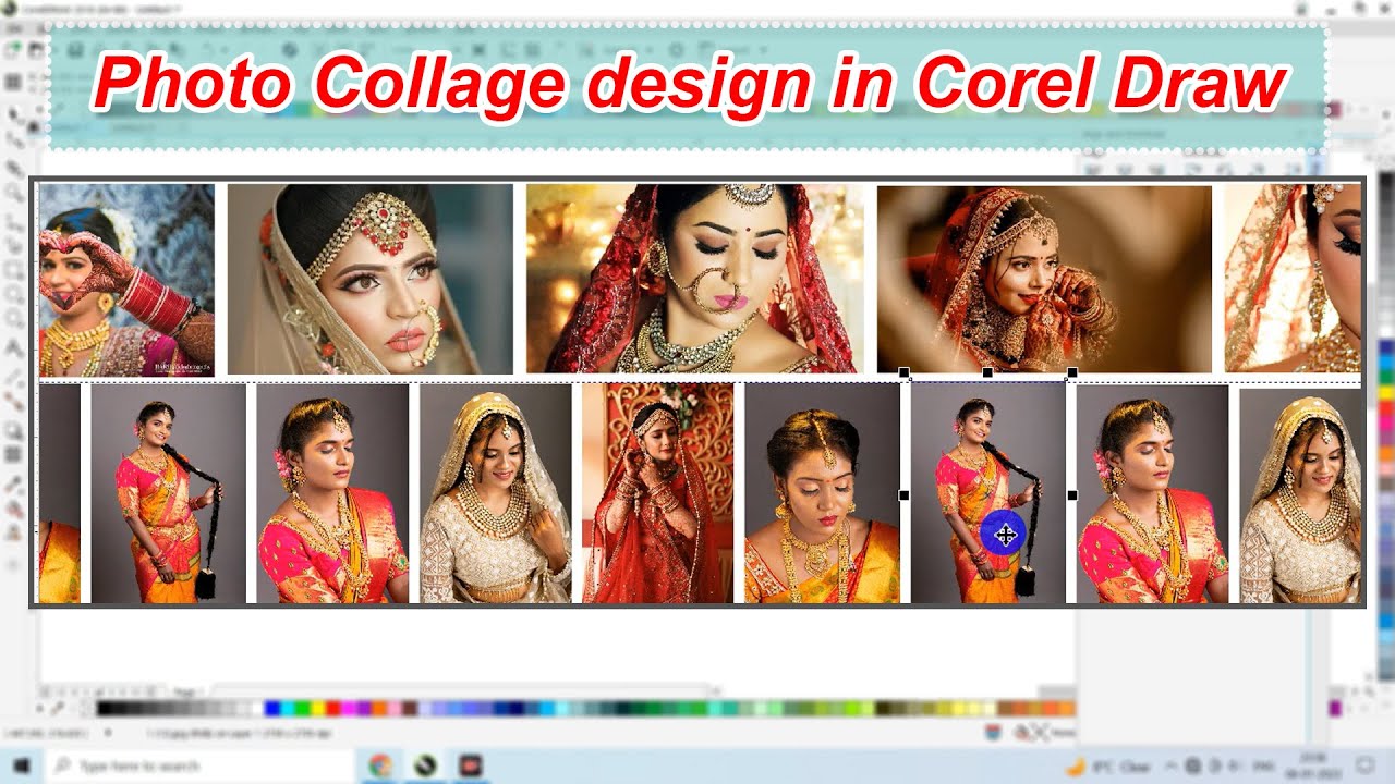 Photo Collage Design in Coreldraw | How to design Photo Collage in ...
