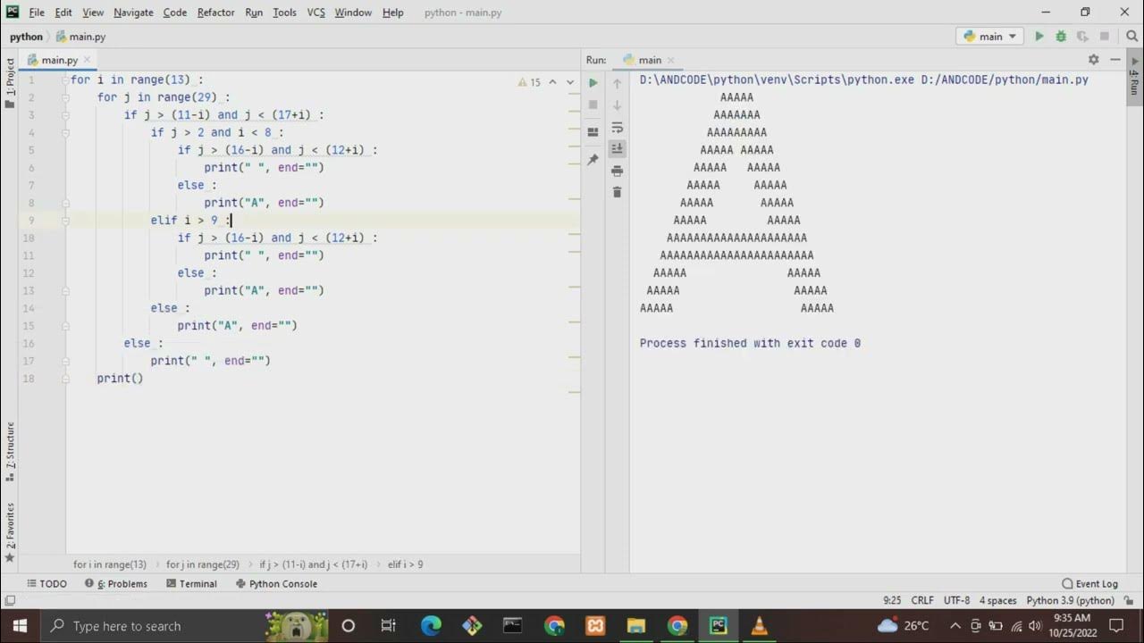 Quick Code | Membuat Pola A dengan Python - YouTube