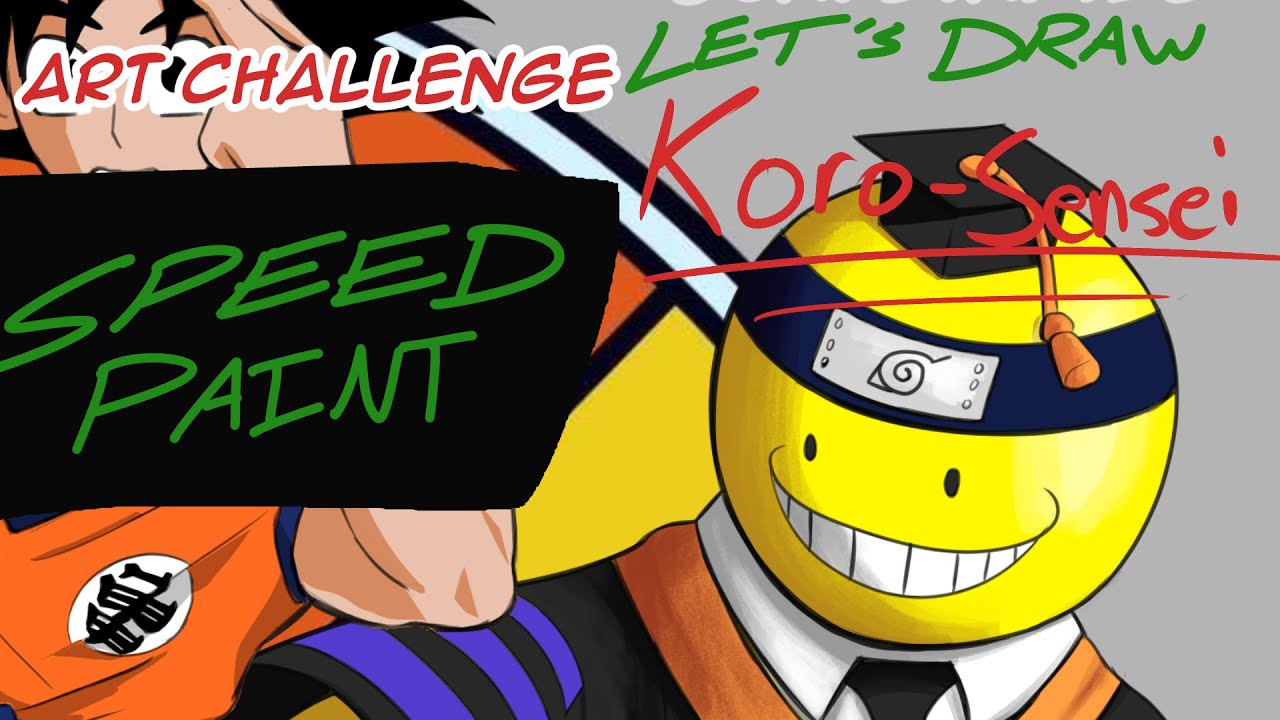 Koro-Sensei Speedpaint - Color Wheel Art Challenge - YouTube