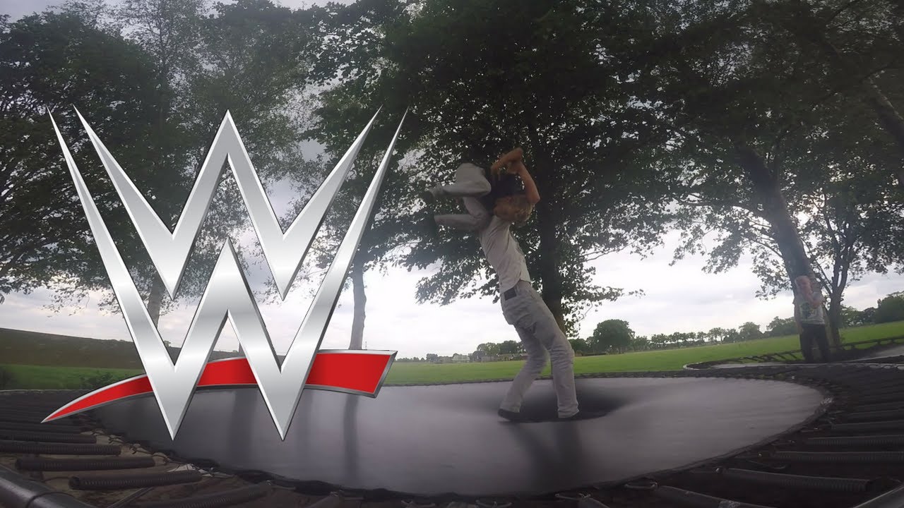 WWE Moves on trampoline!! #9 - YouTube