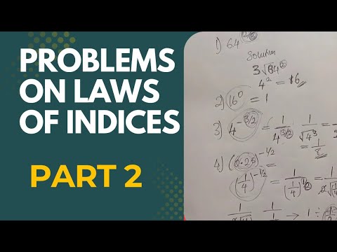FEW PROBLEMS ON INDICES - YouTube