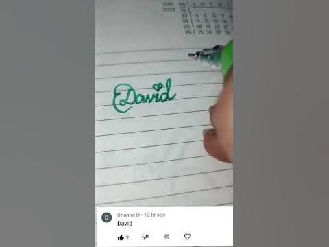David calligraphy name/cursive name writing/calligraphy/cursive ...