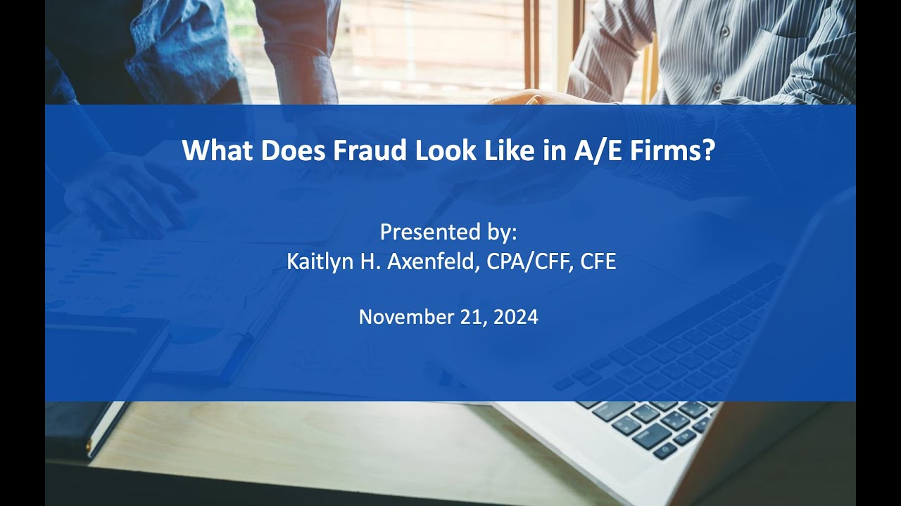 What Does Fraud Look Like in AE Firms - YouTube