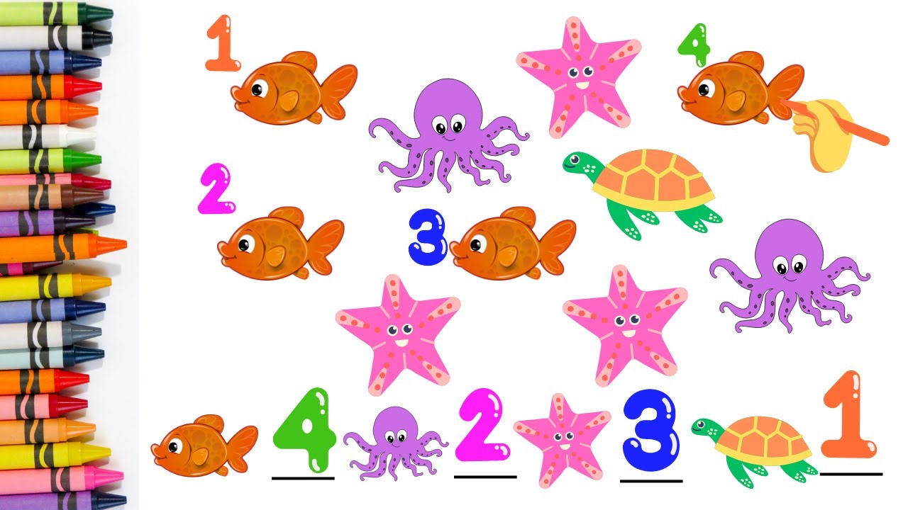 123 counting for preschool, Learn to Counting 1 to 100,123 numbers ...