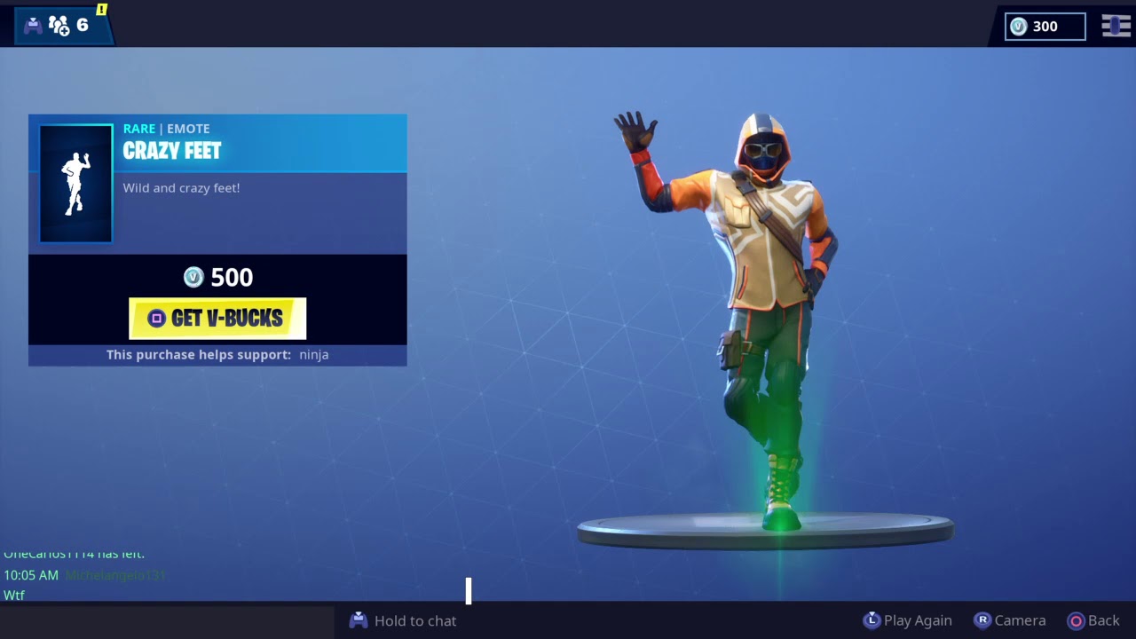 crazy feet emote fortnite battle royale - YouTube
