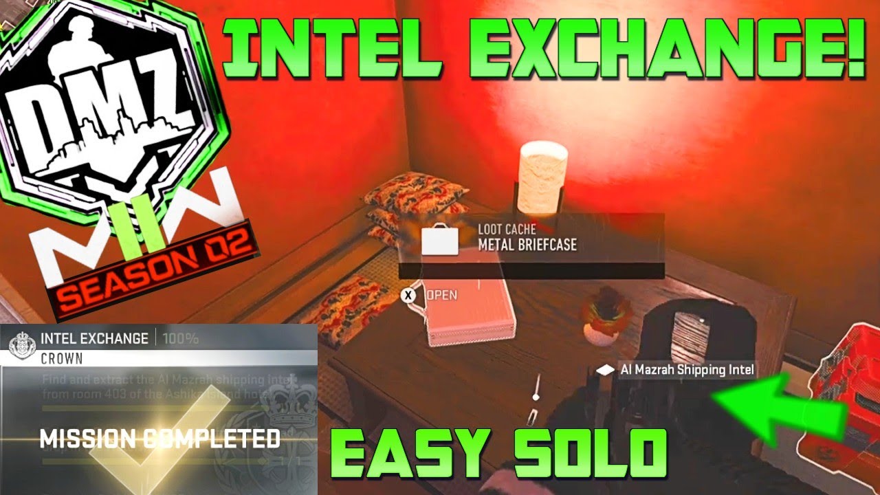 MW2 DMZ "INTEL EXCHANGE" EASY SOLO GUIDE! CROWN FACTION GUIDE FAST ...