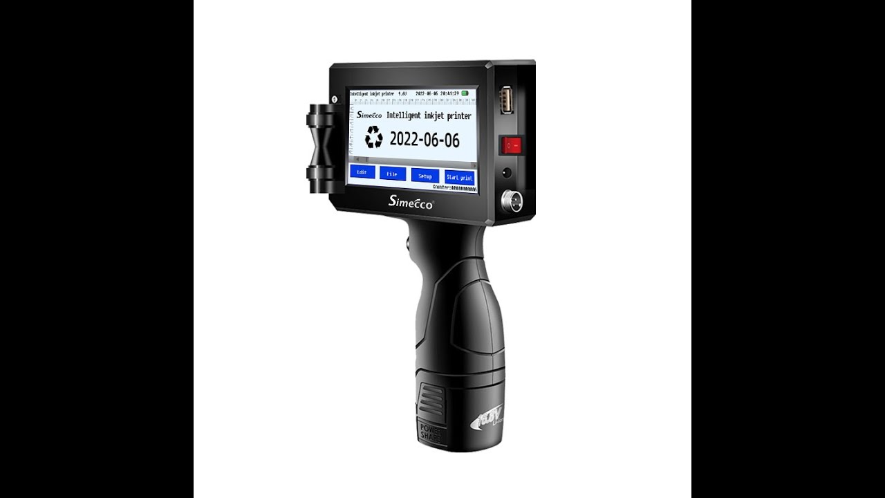 Handheld inkjet printer editing teaching - YouTube