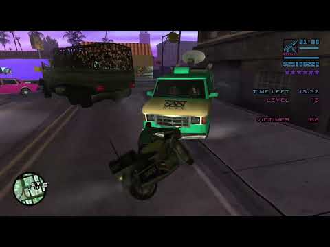 GTA SA [PC] (Rainbomizer Mod) Gameplay 123 (Vigilante Missions + Six Star Wanted Level)