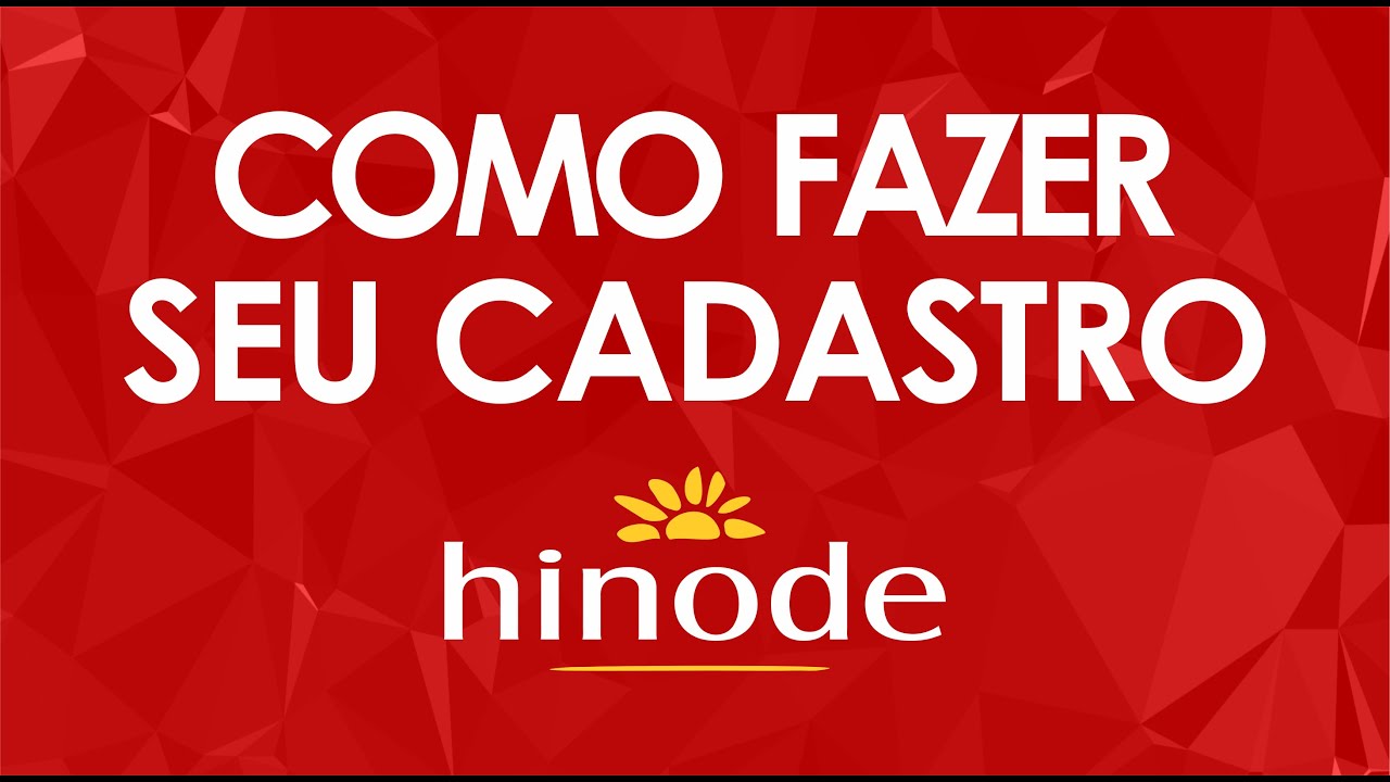 Como Fazer Cadastro na Hinode - YouTube