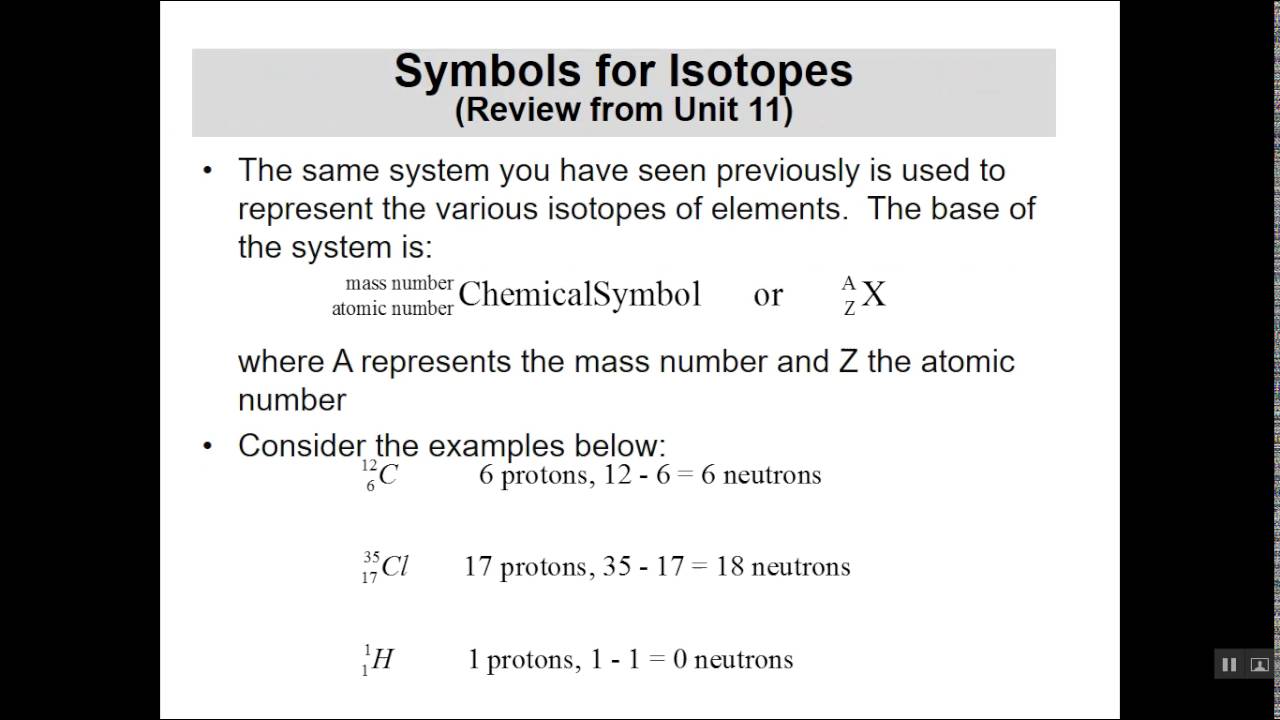 CHEM 1004 - Unit 30 (Nuclear Chemistry - YouTube