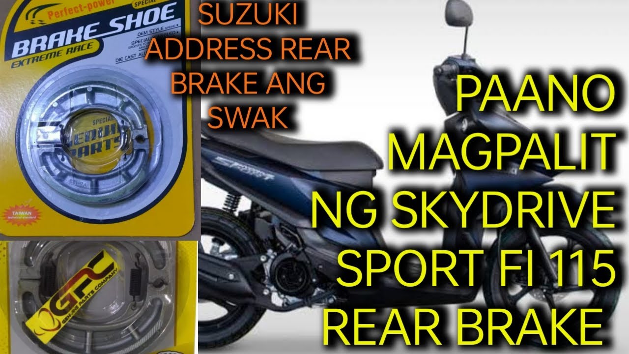 HOW TO CHANGE REAR BRAKE, SUZUKI SKYDRIVE SPORT 115 FI | SWAK ANG BRAKE ...