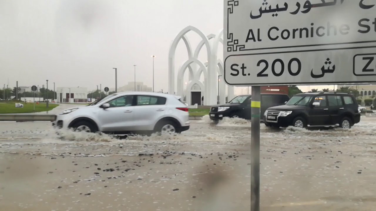 Heavy Rain Hits Doha on 20th Oct 2018 - YouTube