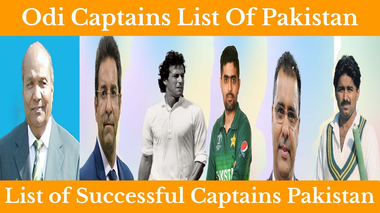 Pakistan Odi Captains Full List || Odi Captains List Of Pakistan - YouTube