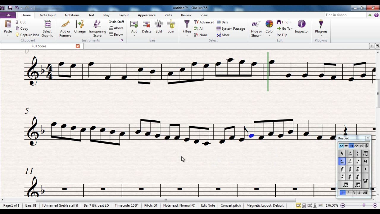 Sibelius 7.5 Tutorial Series - Using Keypad Layouts - YouTube