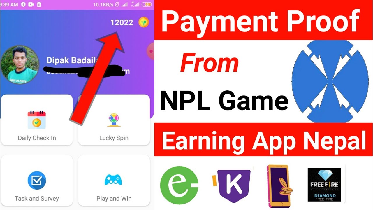 Payment Proof From NPL Game or Free Earning App Nepal | Withdraw ...