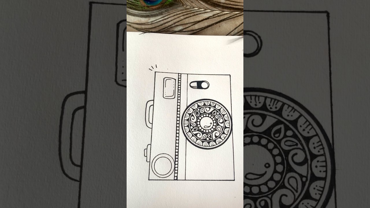 Simple Mandala | Camera Mandala | Camera Art #mandalashorts #easyart # ...