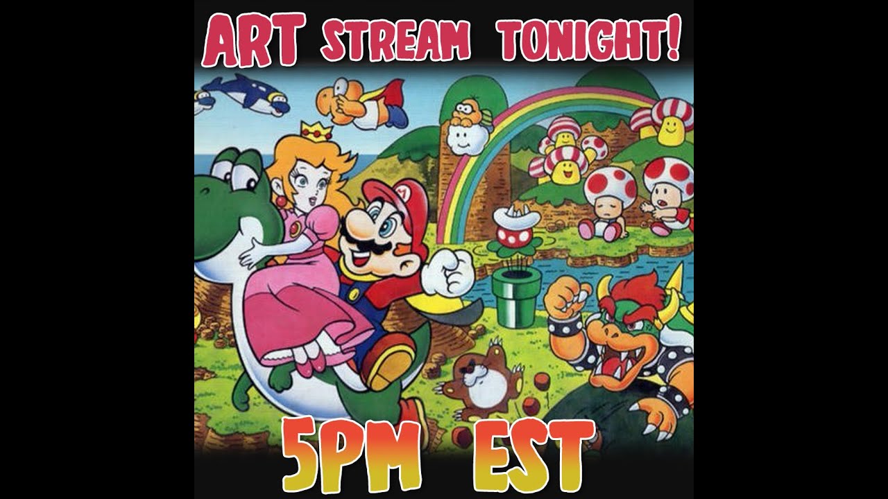 Super Mario x Pokemon Designs!? Art Stream! - YouTube