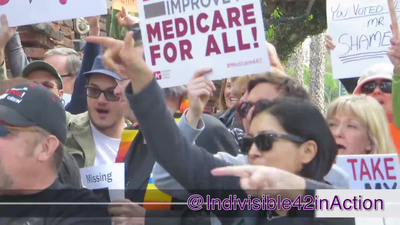 Congressman Ken Calvert (R) CA-42 Missing at Mission Inn Protest Rally ...