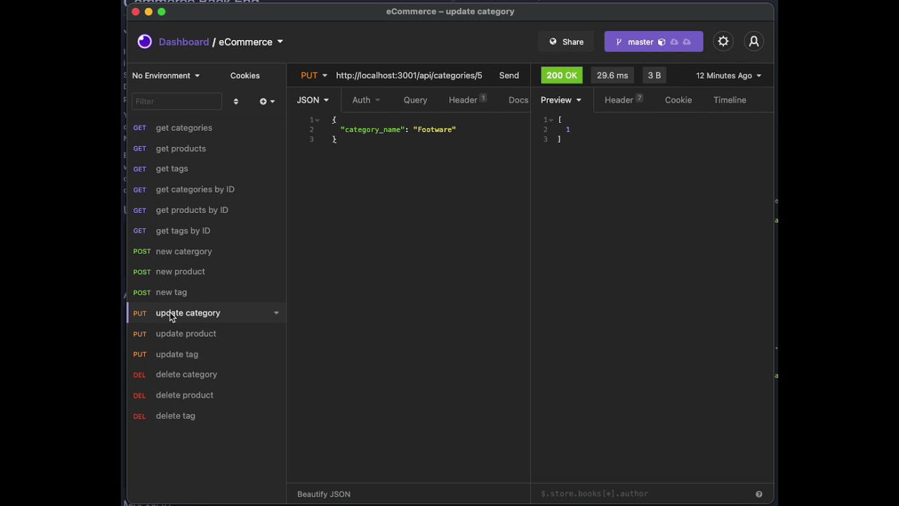 E-Commerce back-end routing tested - YouTube