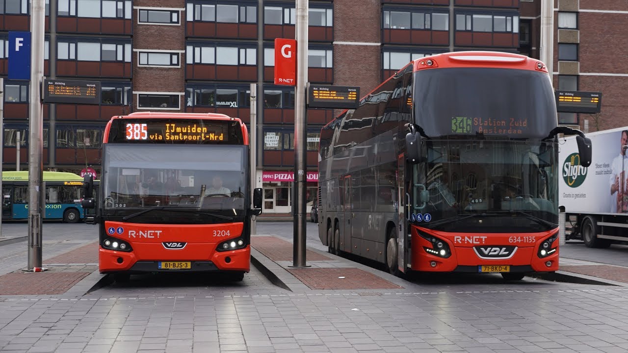 Connexxion autobussen in Haarlem - YouTube