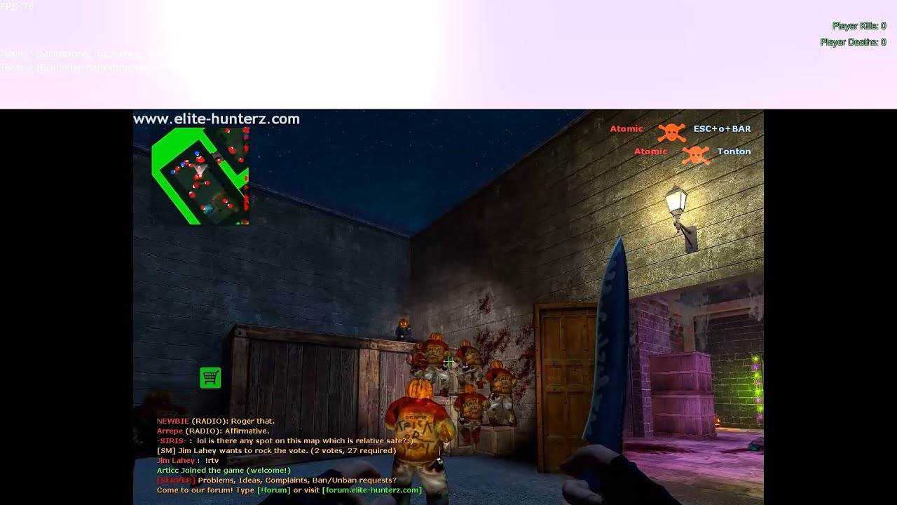 Familiar map Halloween style 🎃 on a zombie server in Counter-Strike ...