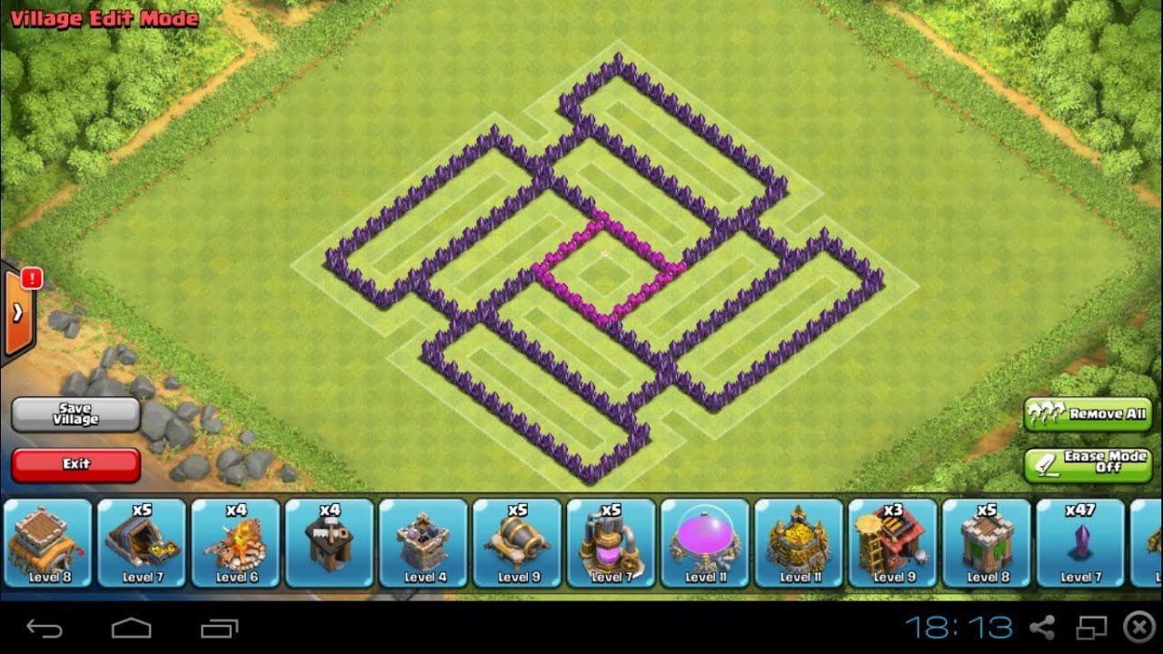 Clash Of Clans TH7 Defense base/Hybrid base - YouTube